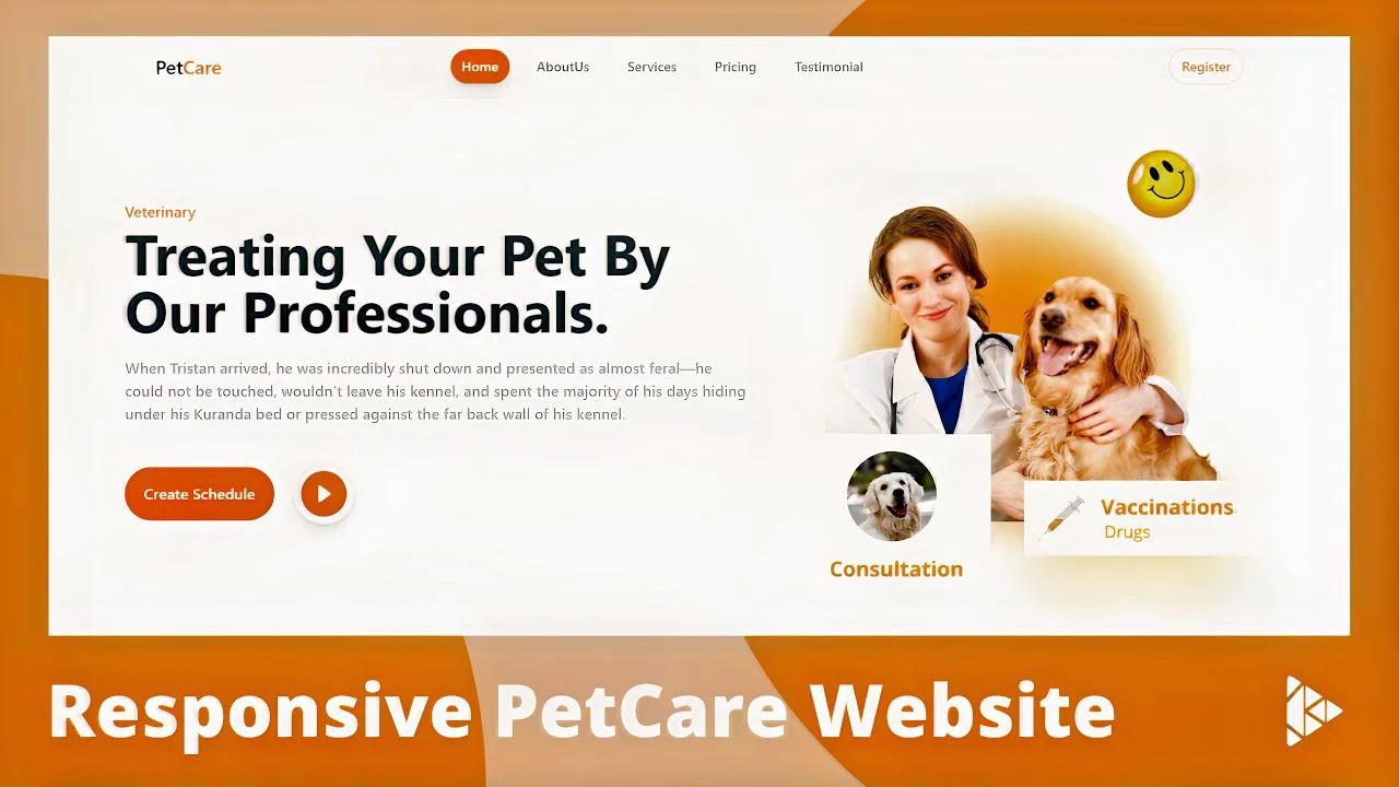 🐶 Create a Responsive PetCare Website using Next.js & TailwindCSS from scratch.