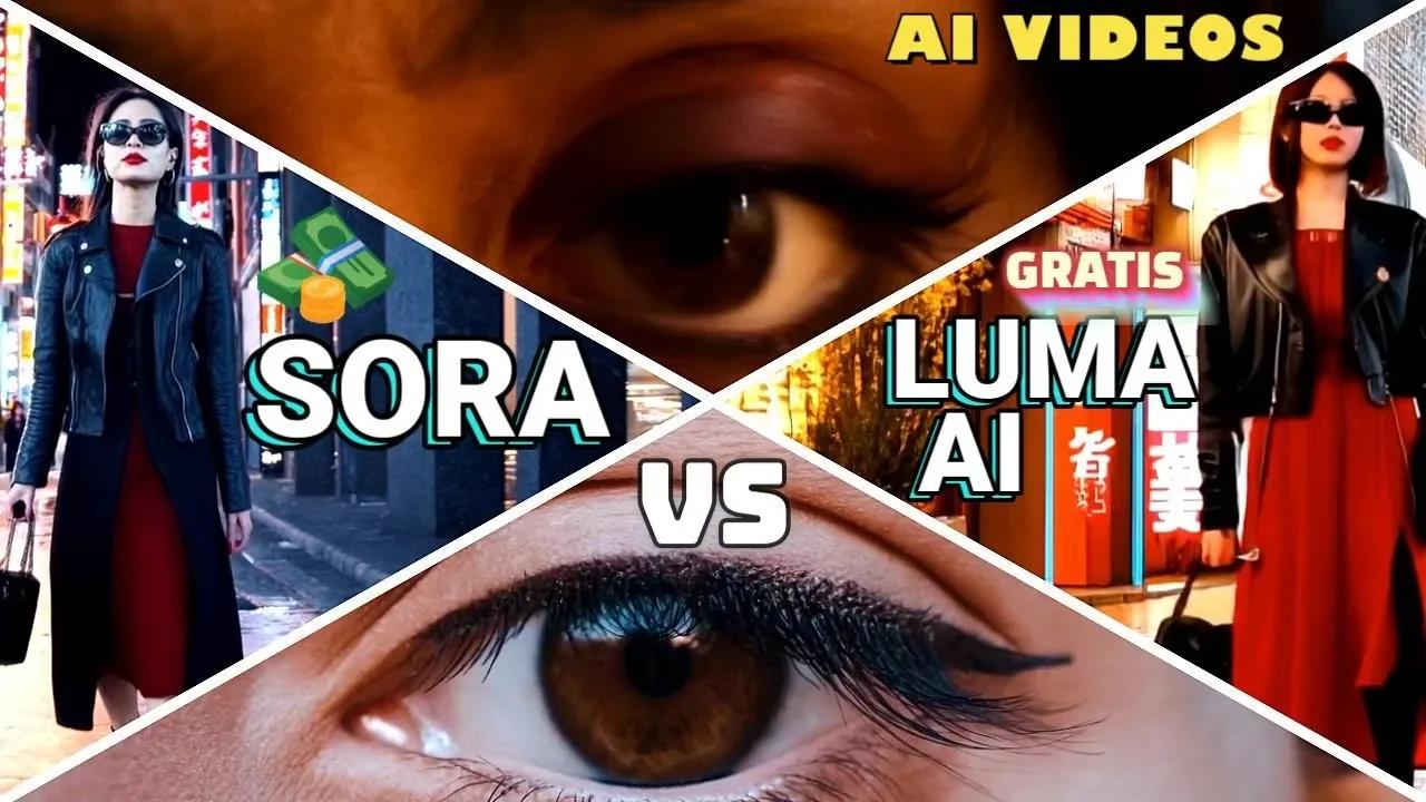 SORA OpenAI VS LUMA AI: MEJOR IA GRATIS O INTELIGENCIA ARTIFICIAL DE PAGO | AI VIDEOS COMPARACIÓN