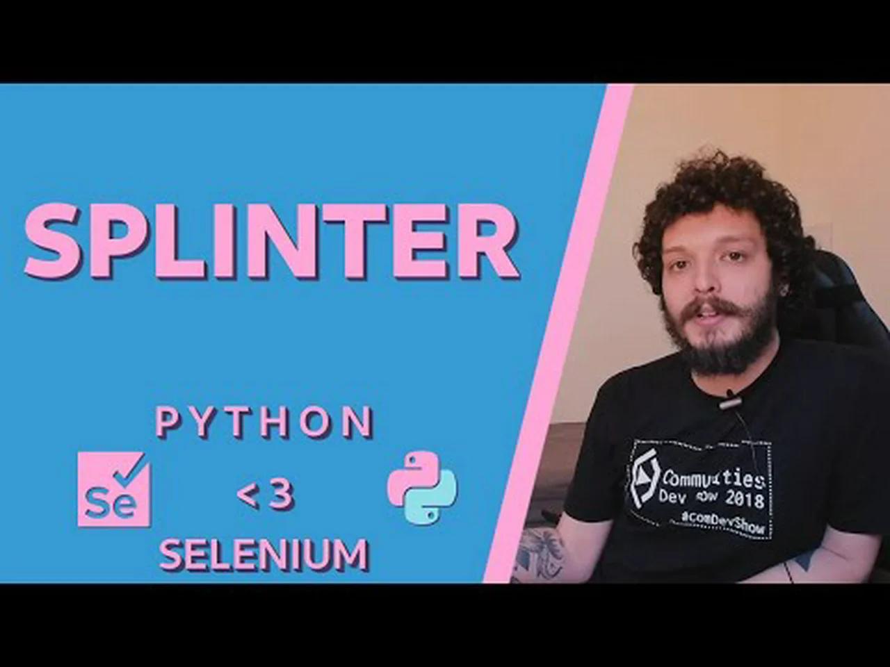 Selenium com Python #16 - Splinter