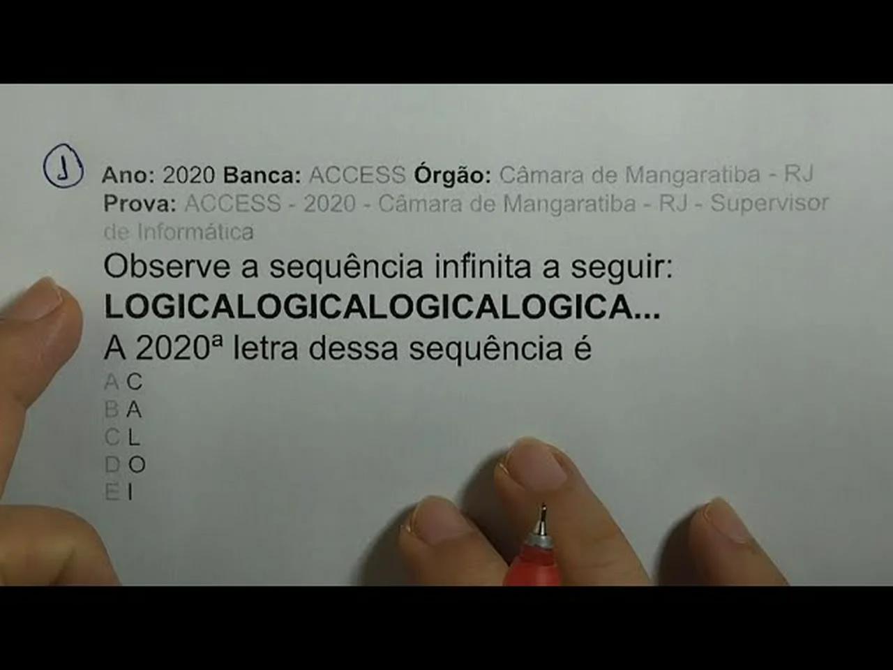 Raciocínio Lógico - Sequência Lógica - Sequência Numérica