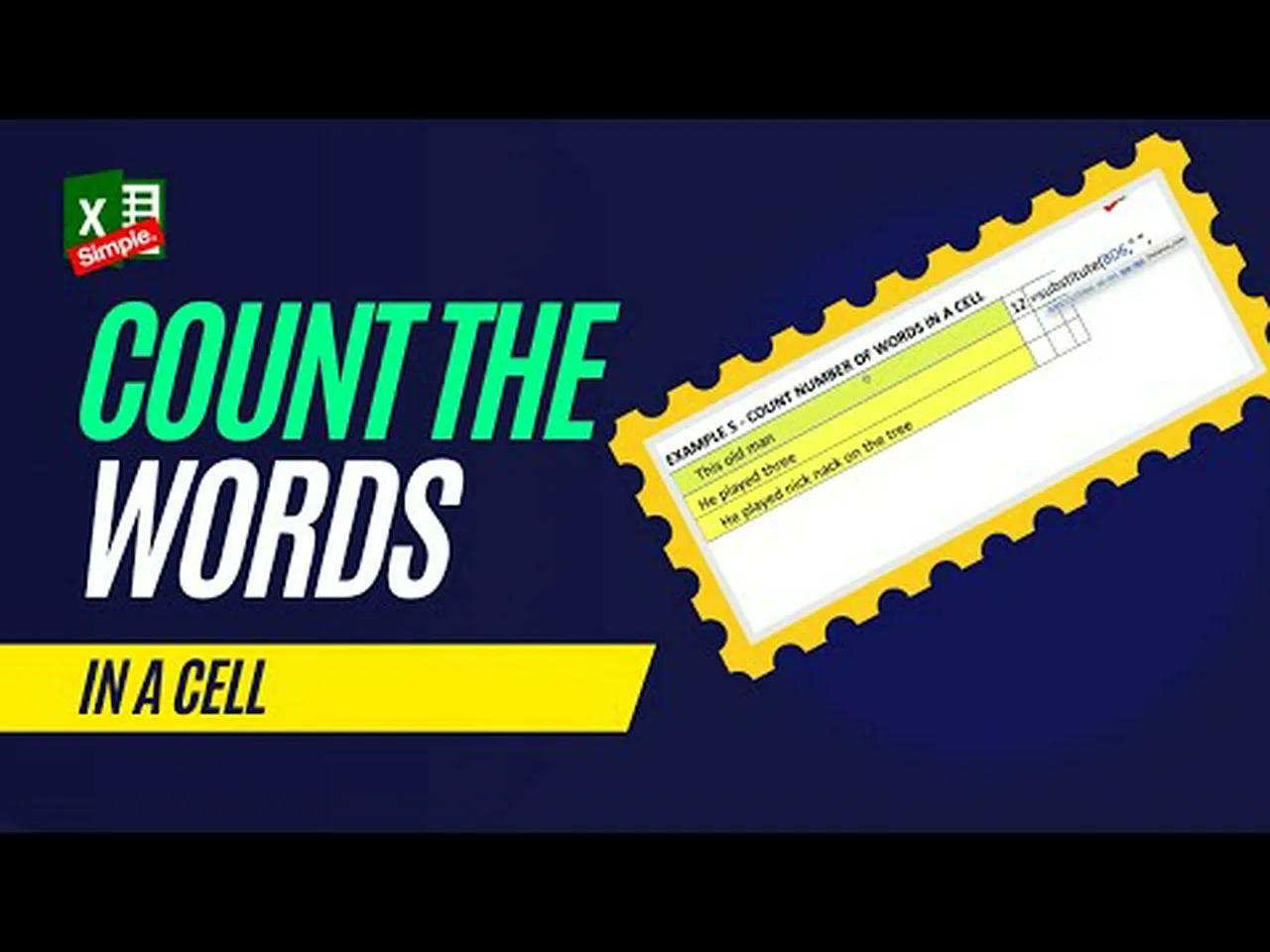 Simple Hack to count the words in a cell! #excelhacks #msexcel #exceltricks