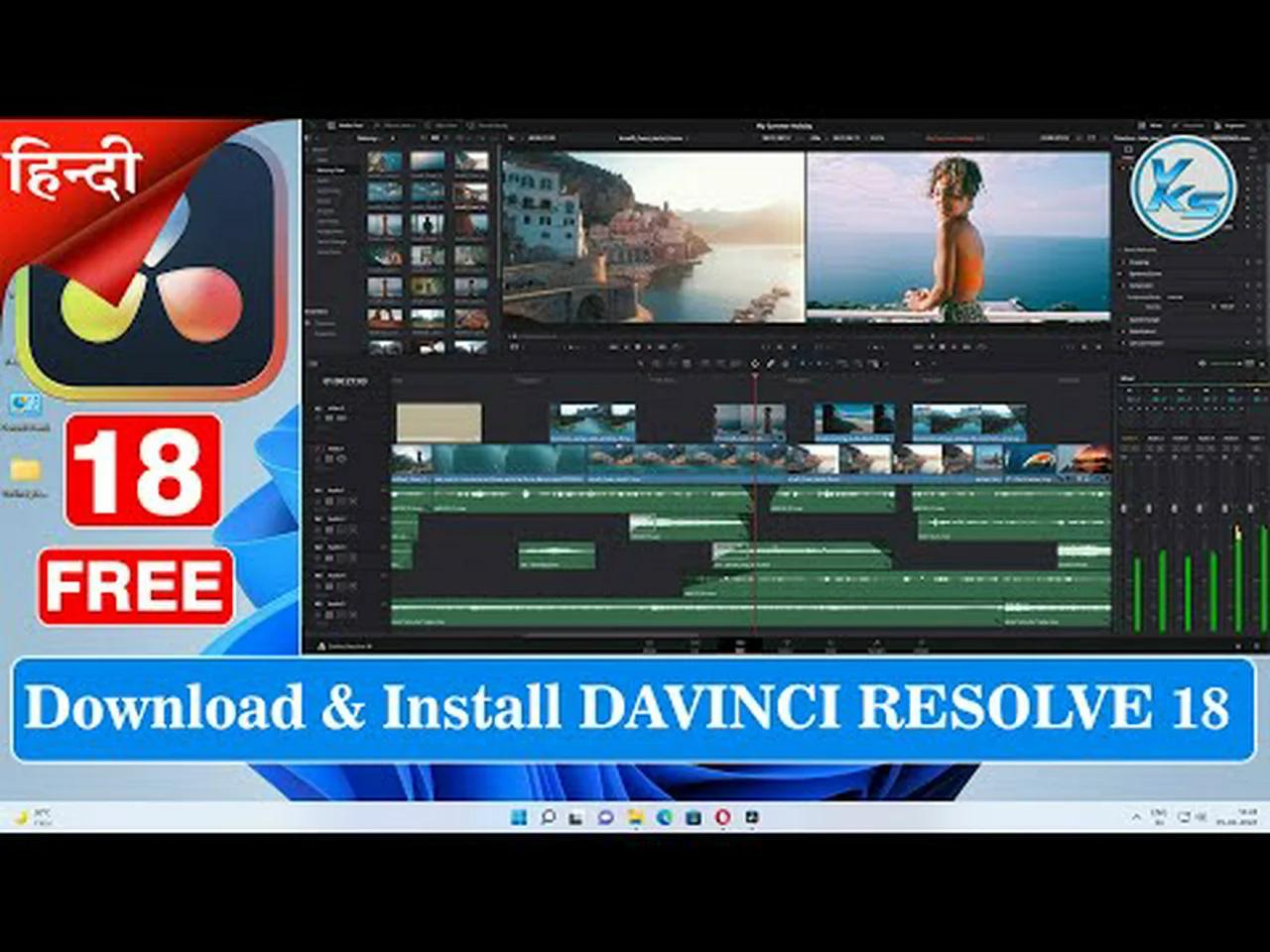 How To Download And Install DAVINCI RESOLVE 18 For FREE On Windows 11/10