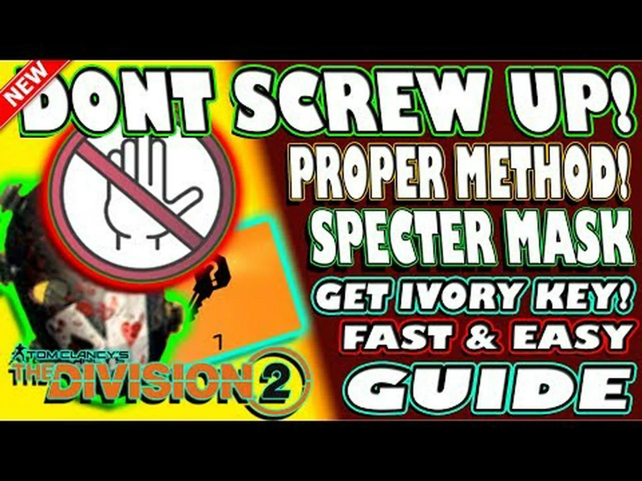 🆕STOP! DONT SCREW UP! | SECRET SPECTER MASK PROPER METHOD | The ...