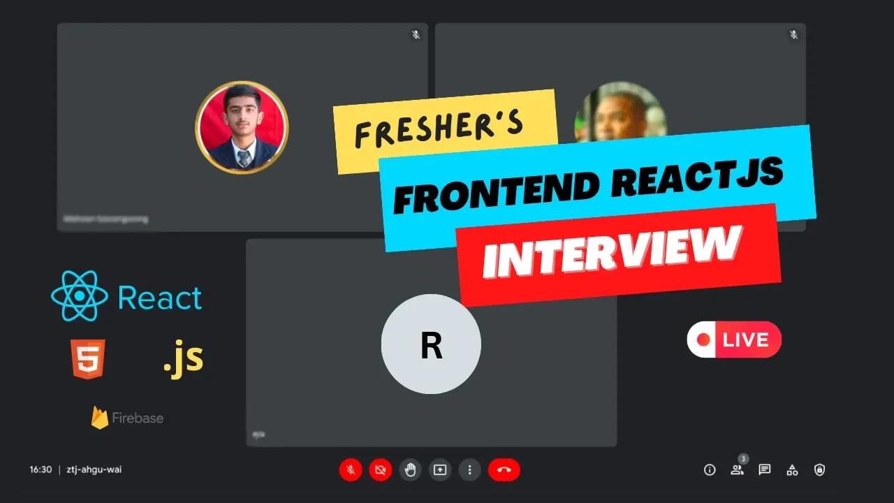 Freshers Frontend Interview 🎉 Javascript Reactjs Mock Most Asked Questions 2023