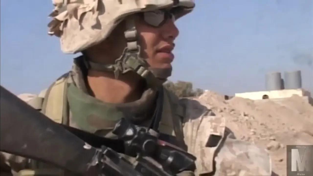 Iraq War 2004 Fallujah U.S. Marines in Combat Environment