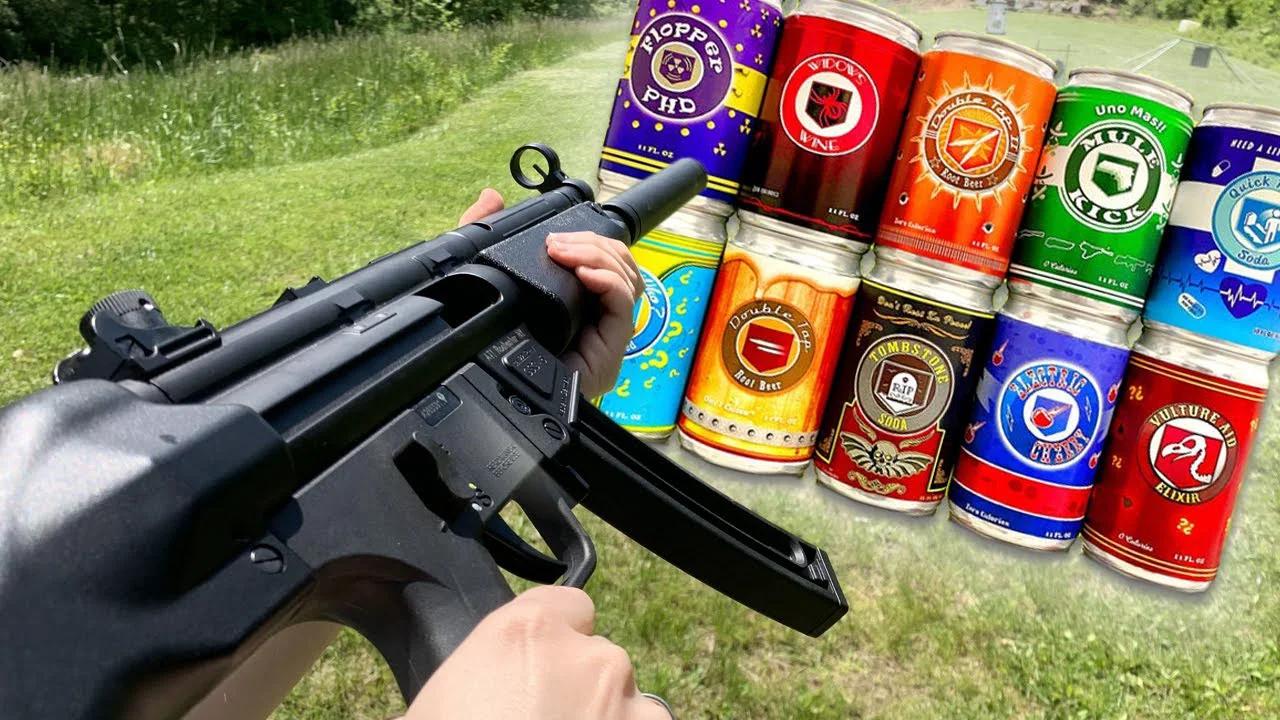 What happens when you shoot COD ZOMBIE PERK CANS with an MP5