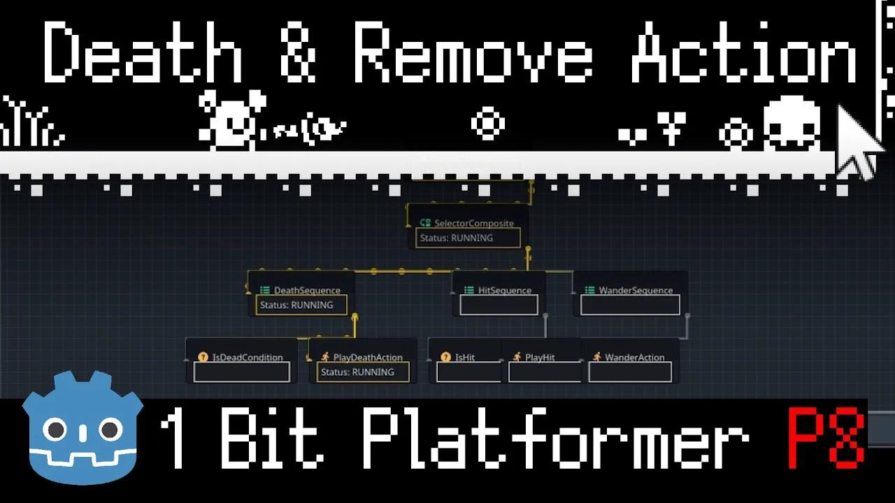 Death And Remove From Scene In Behavior Tree ~ 1 Bit Platformer Part 8 Godot 43 Series