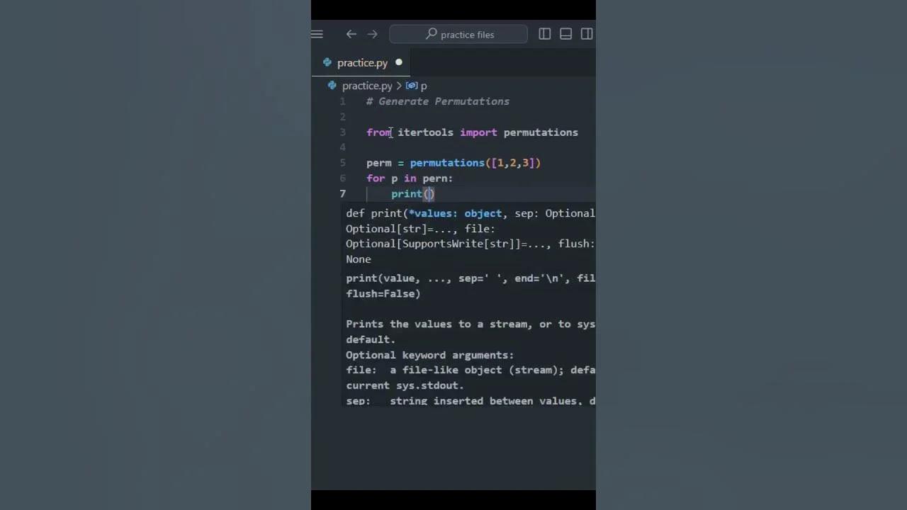 Generate Permutations Python Pythonprogrammingcodinglearnpython 4289