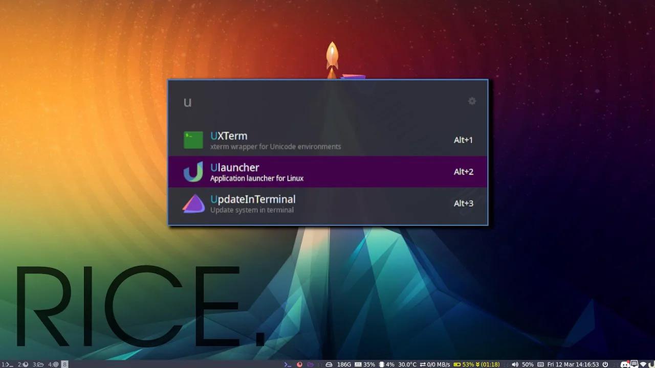 RICE Linux with Ulauncher - Extensions and Custom Theming