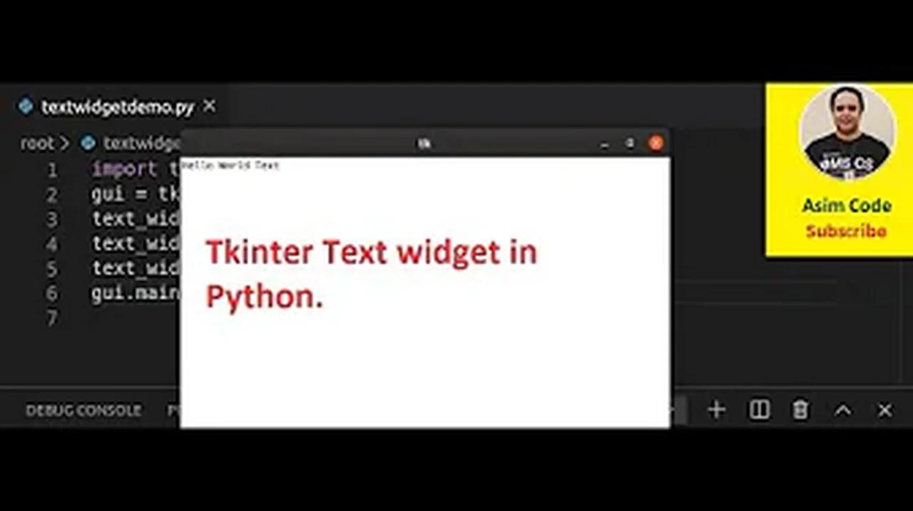 Tkinter Text widget in Python
