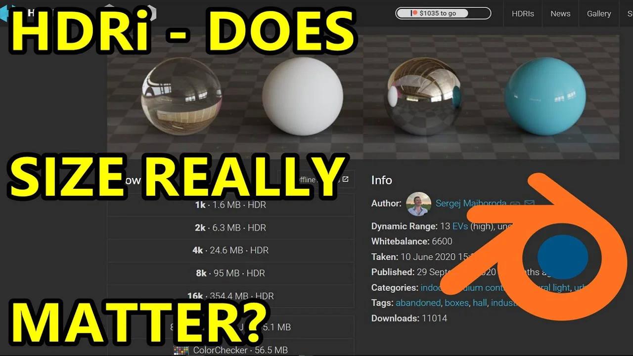 HDRi 1K Vs 2K Vs 4K Vs 8K Vs 16K Does Size Even Matter