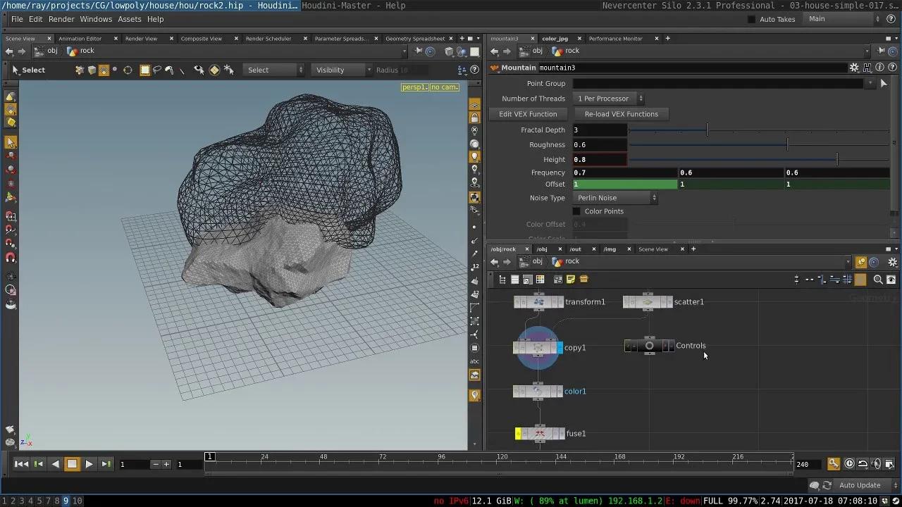 Generating Procedural Rocks in SideFX Houdini