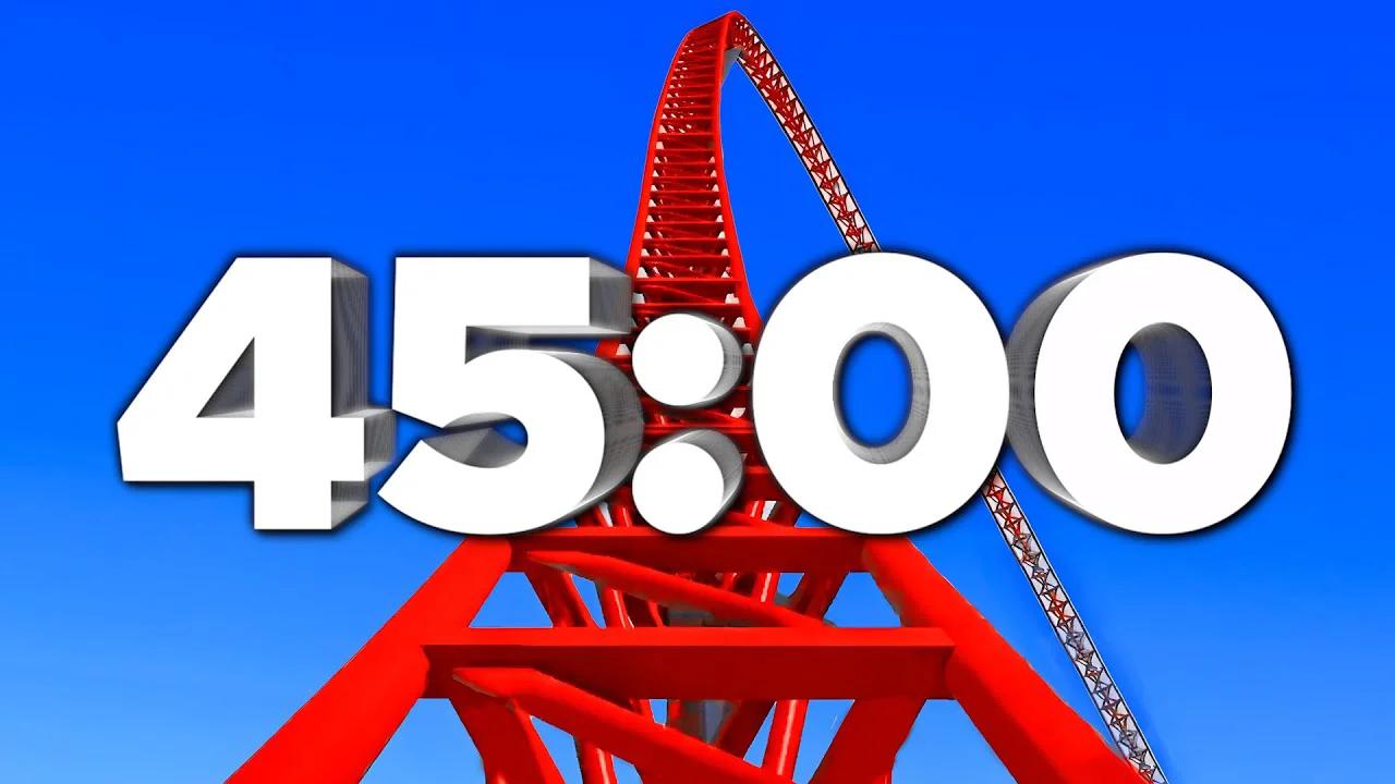 45 Min Countdown Timer (Roller Coaster) 🎢