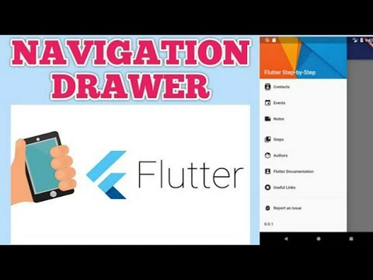 Flutter Navigation Drawer Tutorial Navigationdrawer Flutter Flutter