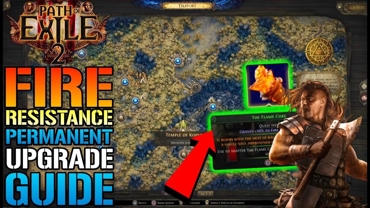 Path Of Exile 2: "Fire Resistance" 10% Permanent Stat Bonus (Location Guide)