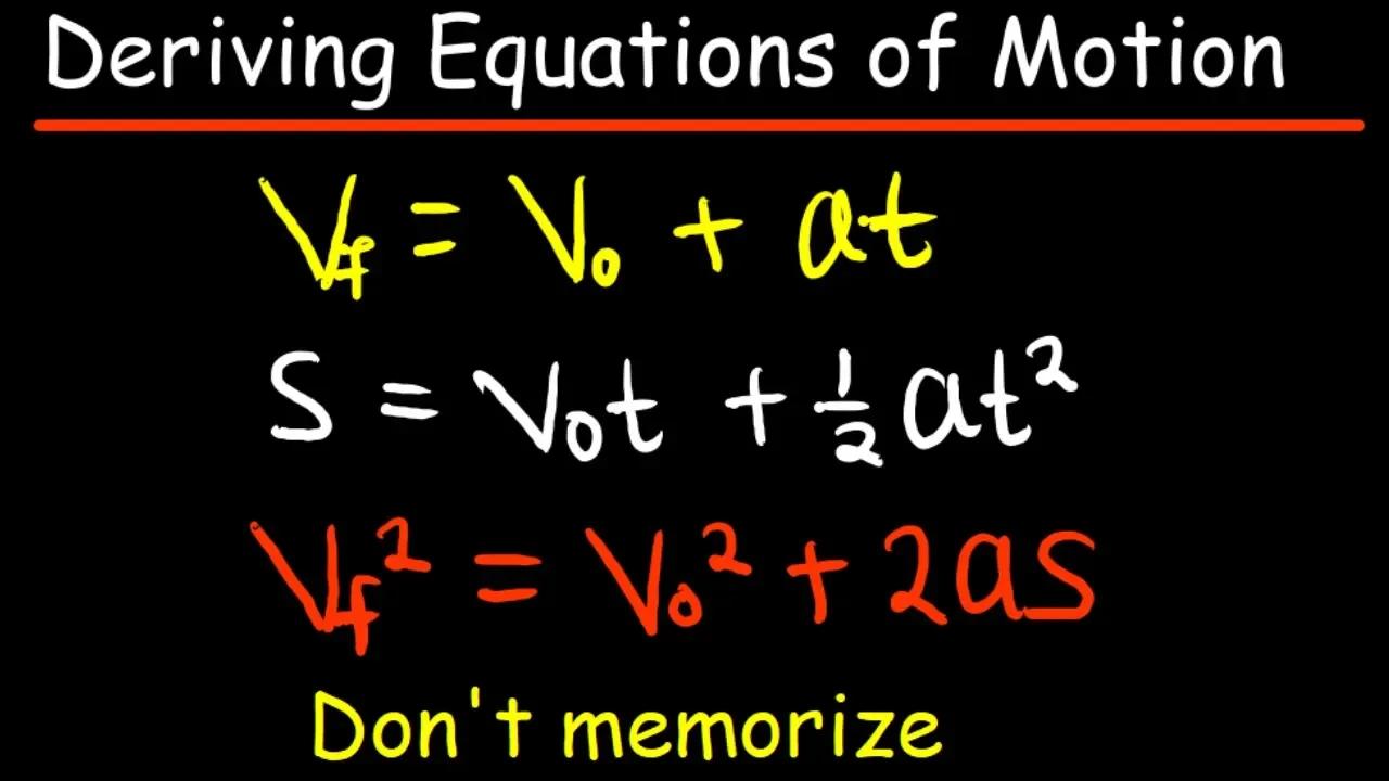 Deriving the equations of motion
