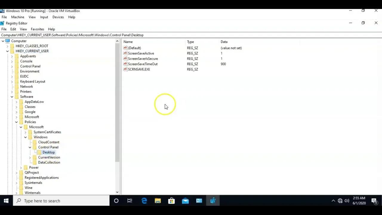 Disable Screen Saver in Windows 10