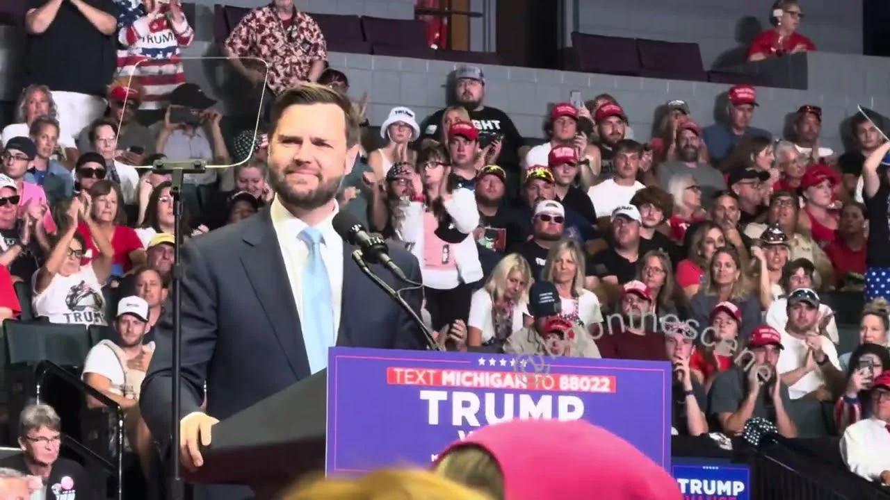 JD Vance Speech at First Trump Rally Appearance in Grand Rapids, Michigan
