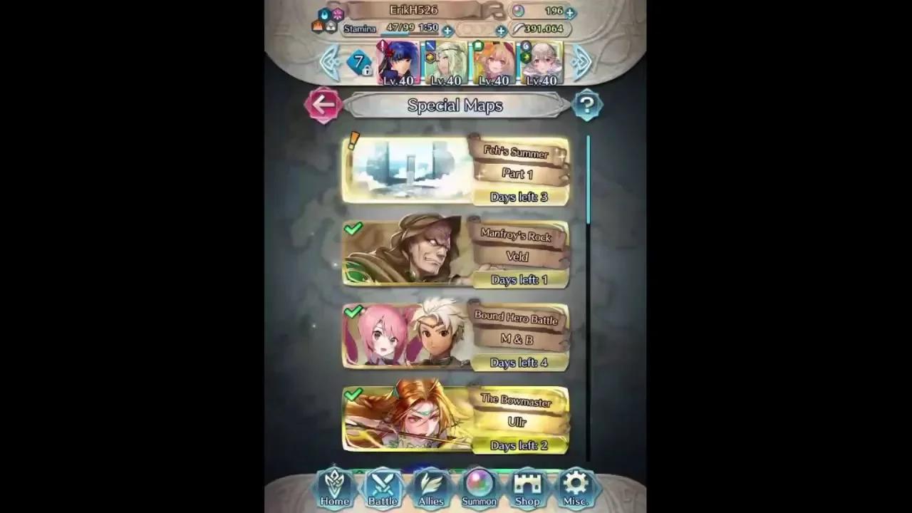 ErikH526 - Fire Emblem Heroes - Special Maps Feh's Summer Part 1 - 08-02-2021