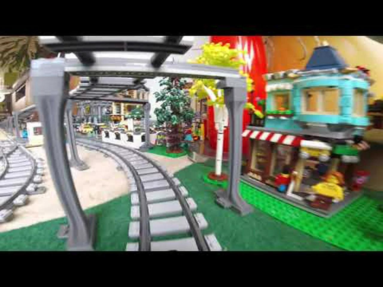 XXL LEGO Train & 100m Railway: Full Track Run [GoPro 4K]