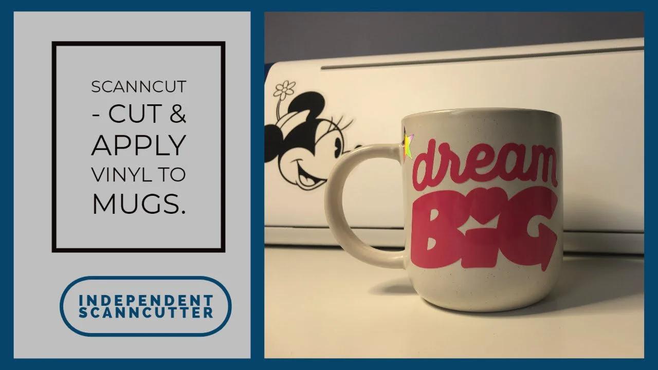 ScanNCut tutorial - apply self adhesive vinyl to a cup, mug, glass etc