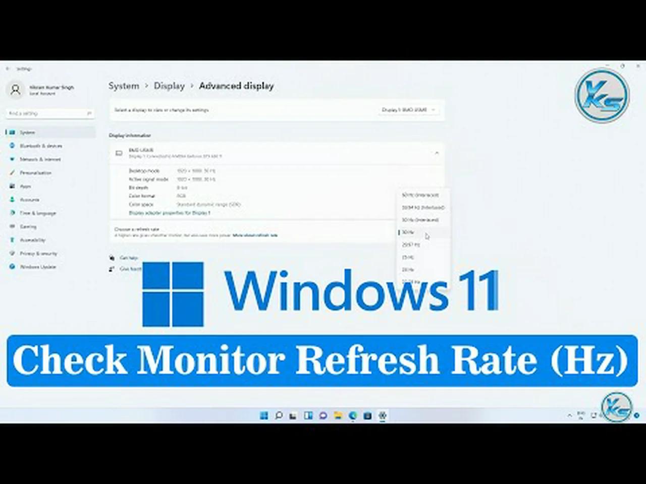 How To Find Your Monitor Refresh Rate (Hz) Windows 11