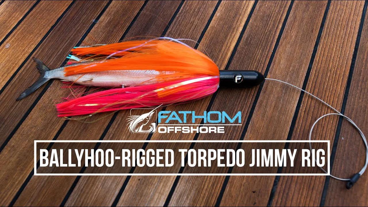 Fathom Offshore Jimmy Rig. Ballyhoo trolling lure for Wahoo explained.