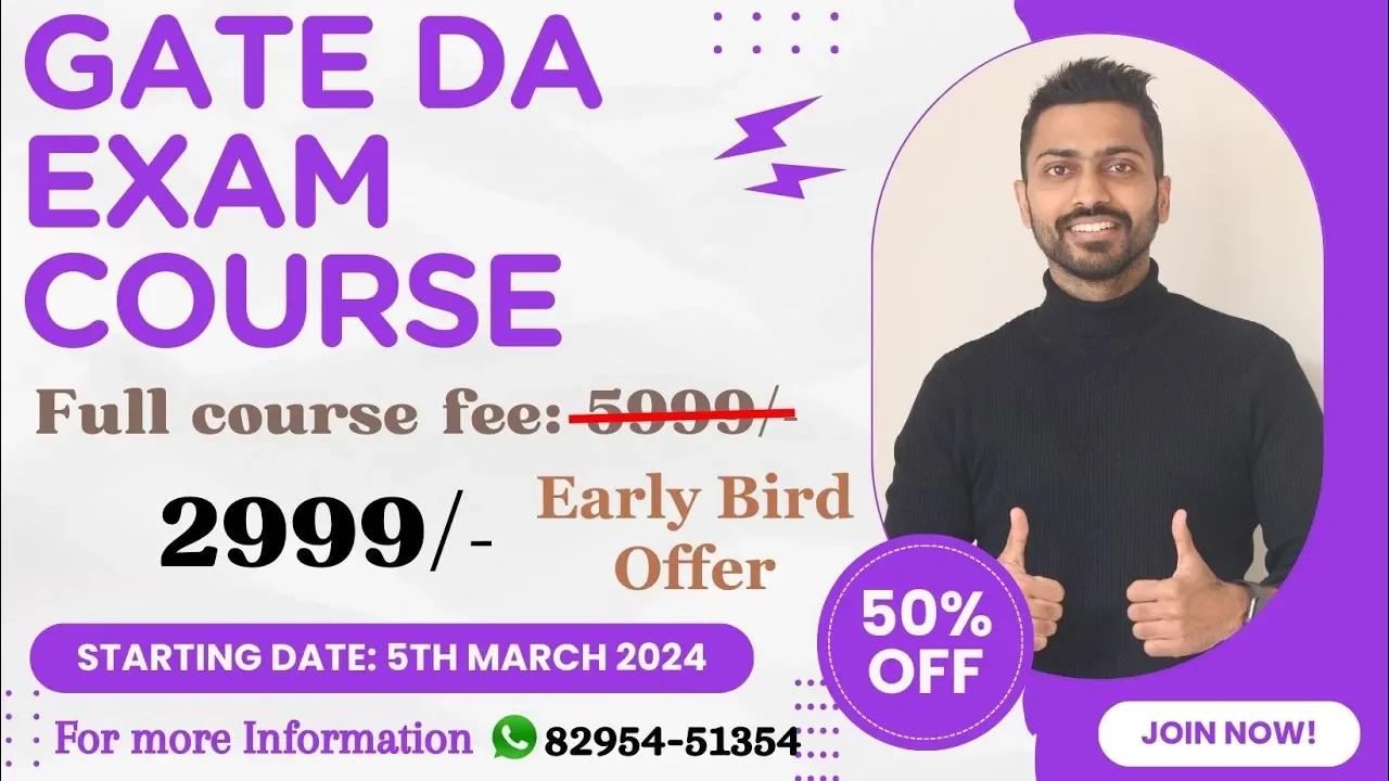 Launched📢 GATE DA 2025 Complete Course | GATE 2025 Aspirants