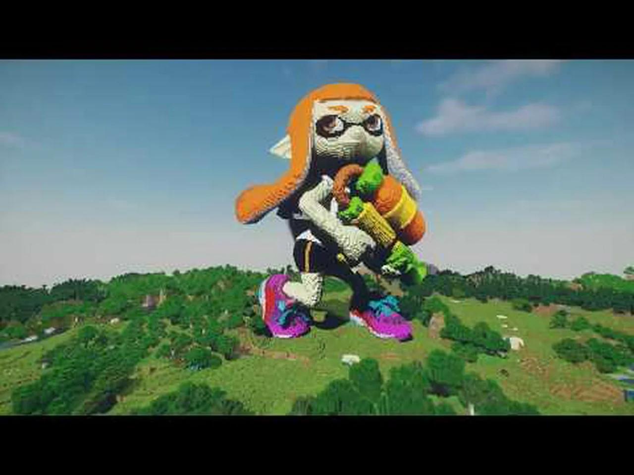 Minecraft Splatoon Inkling Girl Build - Splatoon