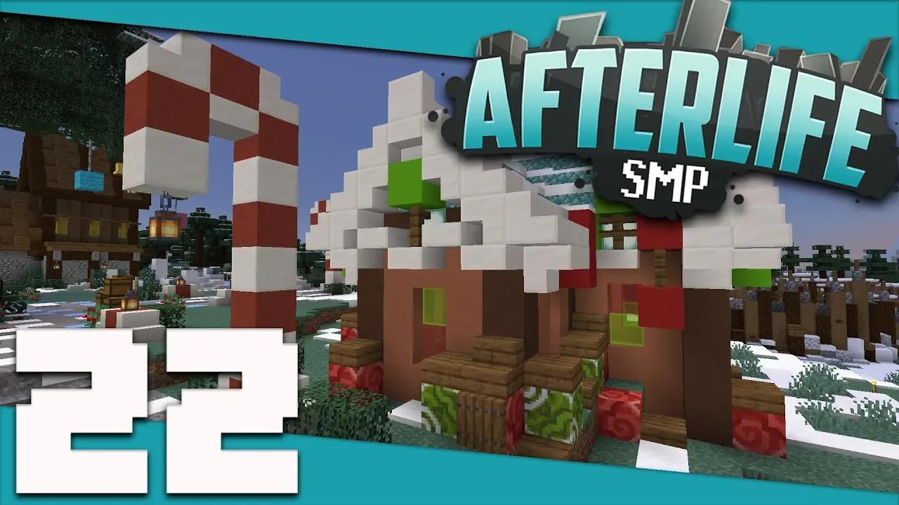 Minecraft: AfterLife SMP - S3 22 - Gingerbread Houses w/ Mario ...