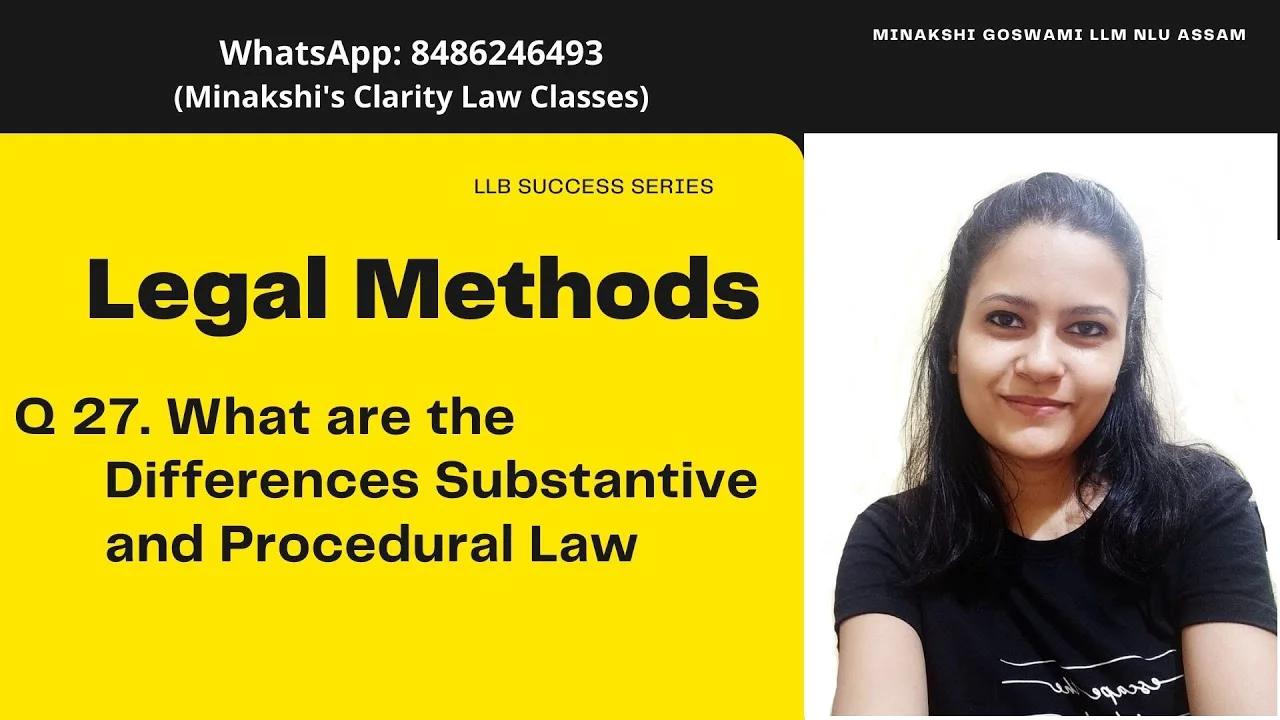 Legal Methods - 1st Semester | What are the Differences Between ...