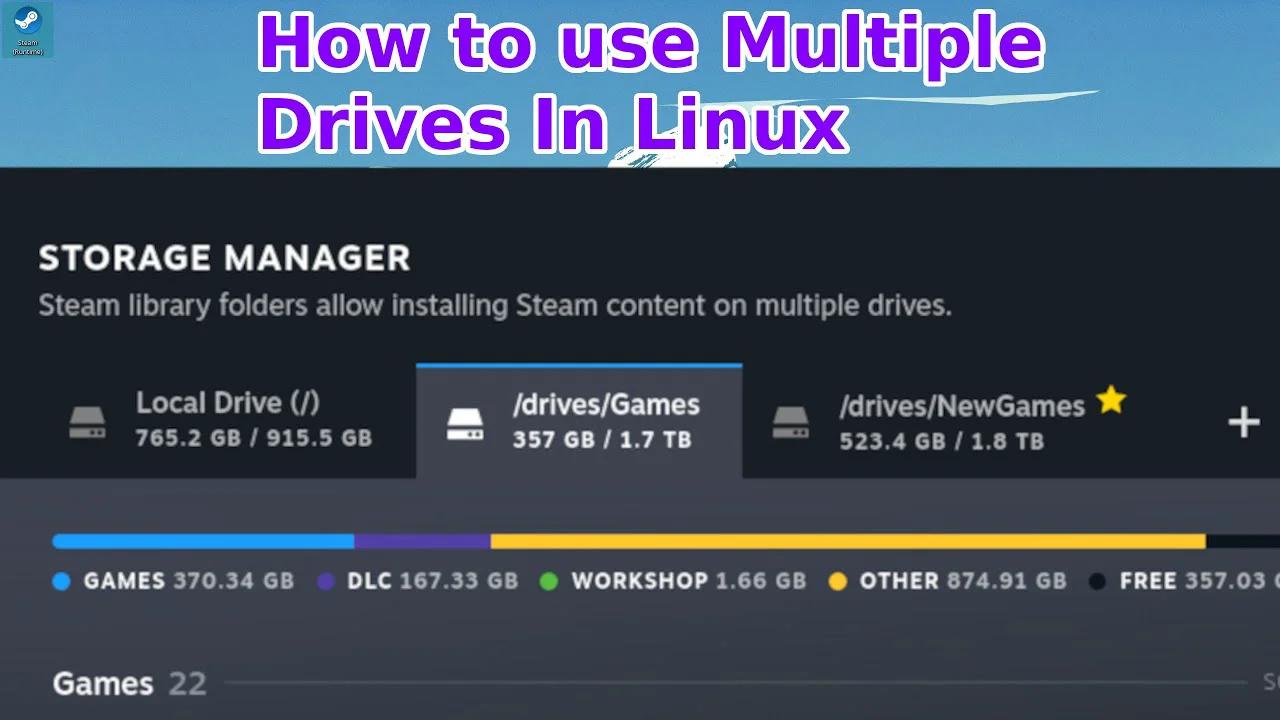 How to use Multiple Drives in Linux