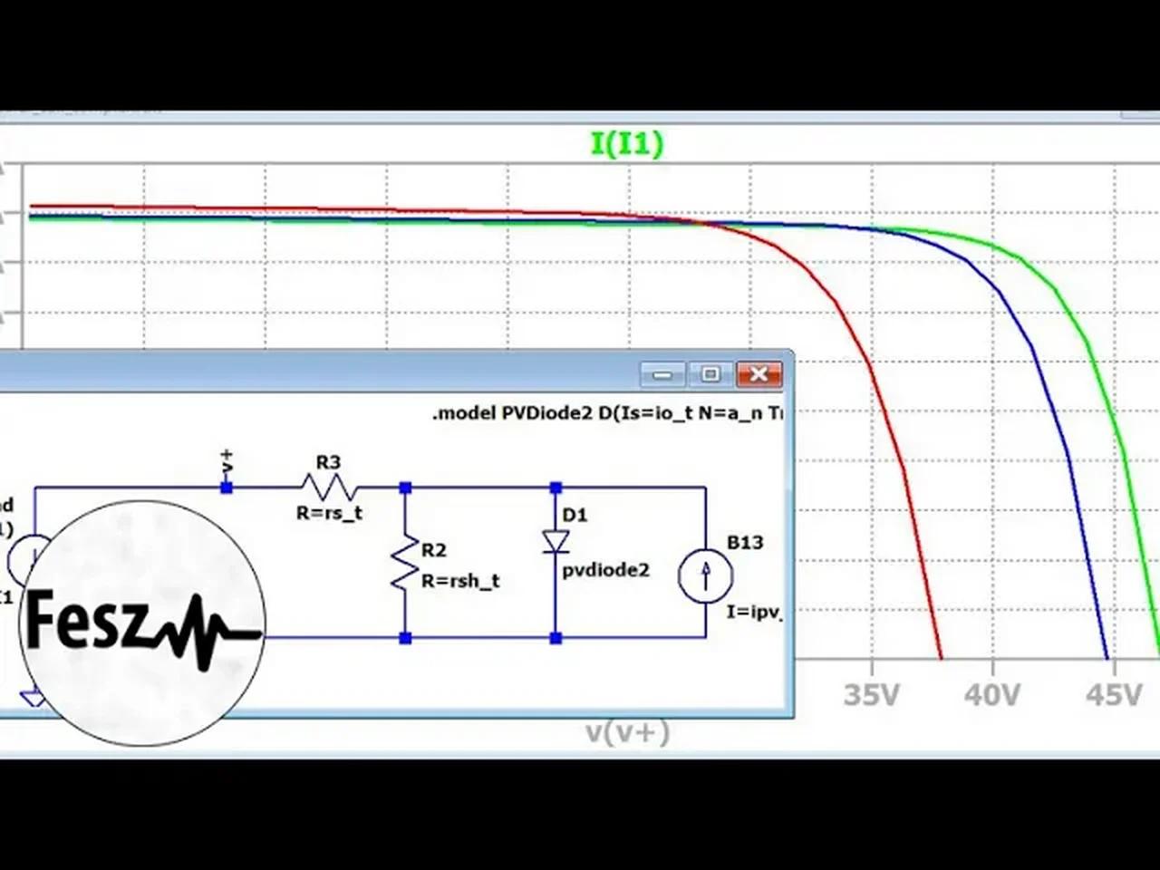 Modeling Photovoltaic Cells - LTspice model part 2/2