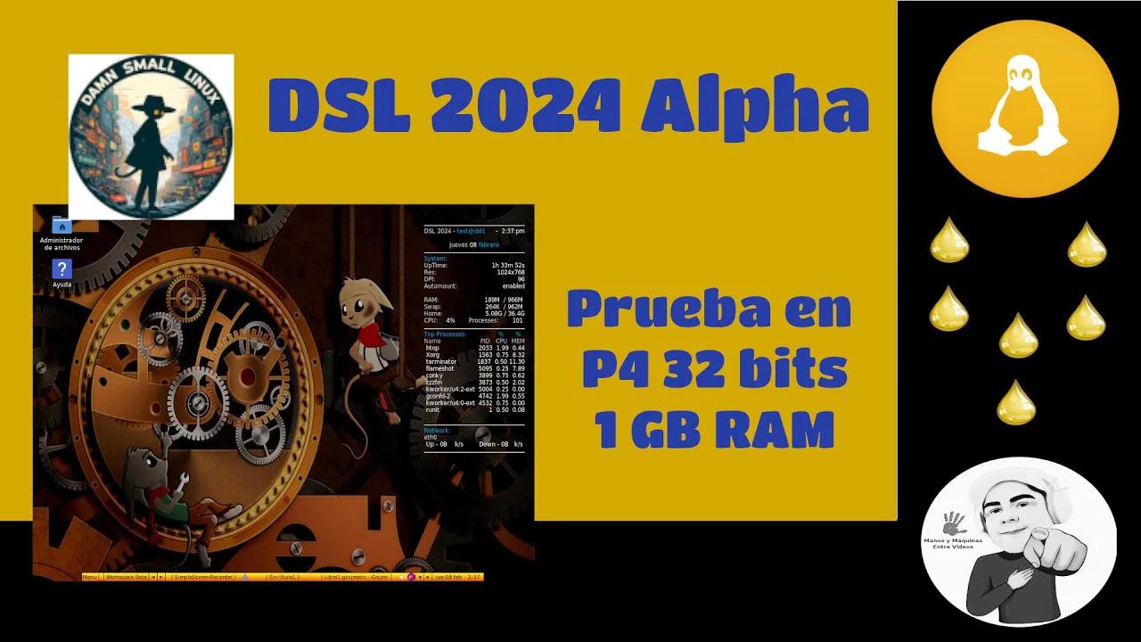 Damn Small Linux 2024 Alpha revivirá equipos muertos, una vista a lo ...