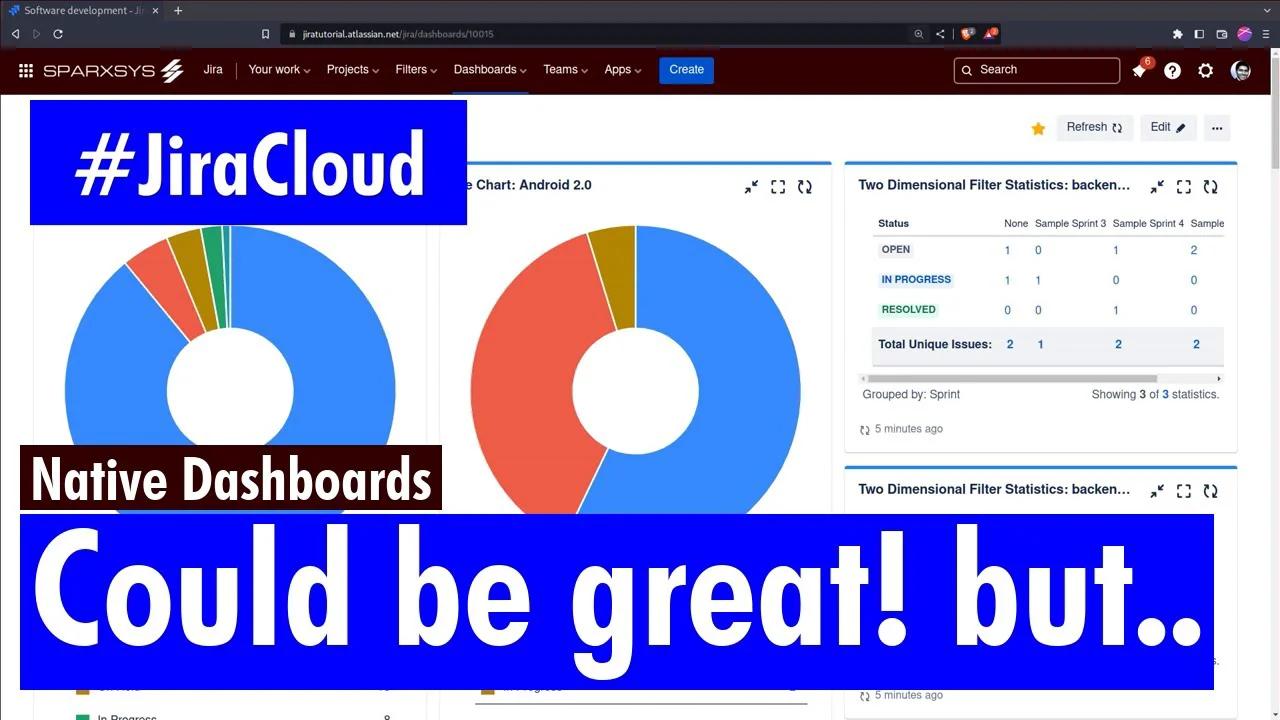Jira Cloud Native Dashboards Could Be Great But Are Not