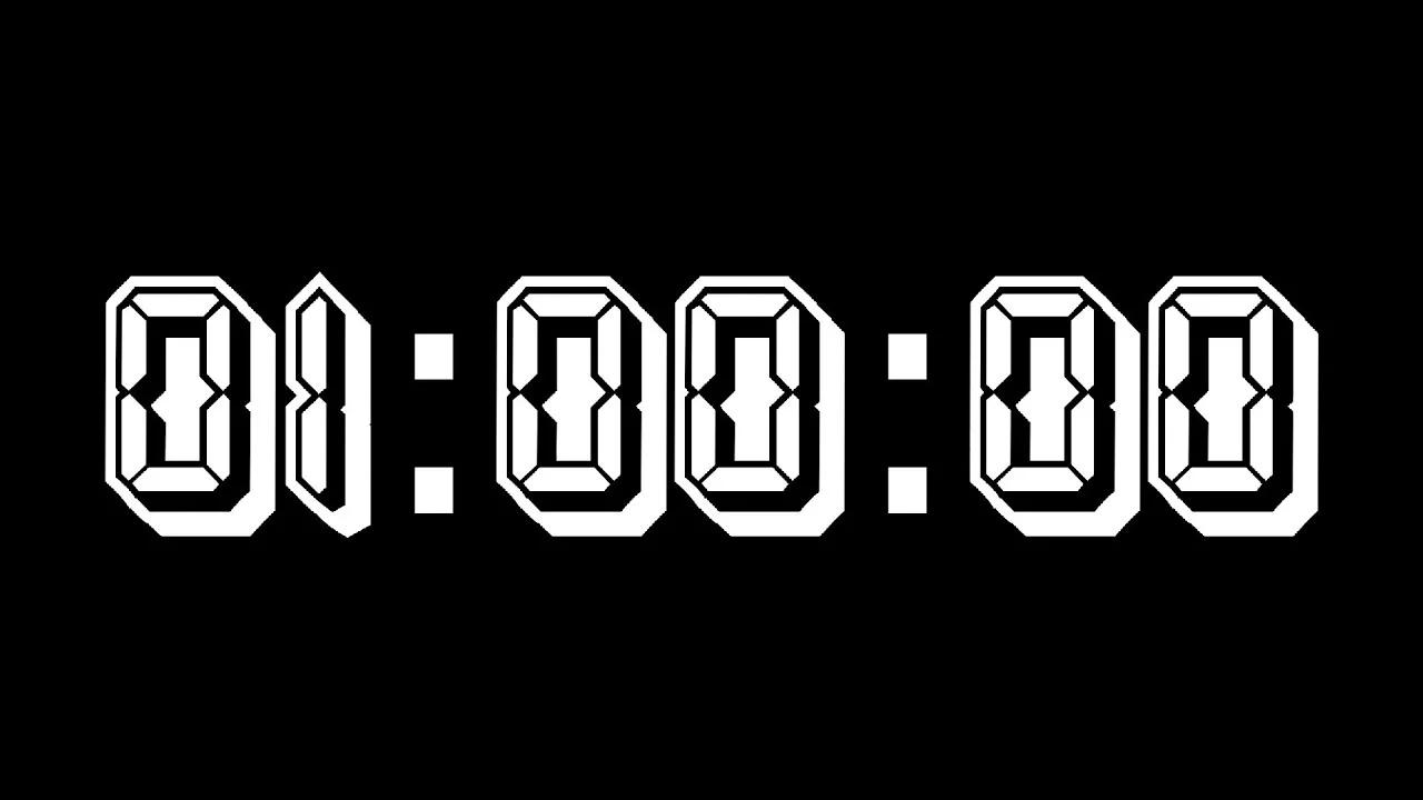 1 Hour Digital Timer Count Up Countup Timer 1 Hours 4k