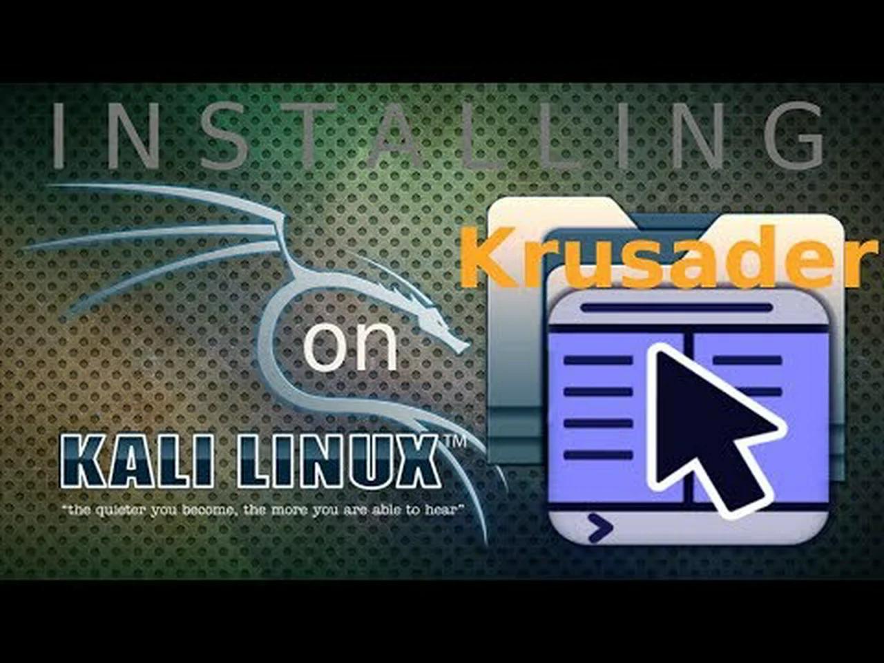 How to install Krusader file manager with Terminal on Kali Linux byNP
