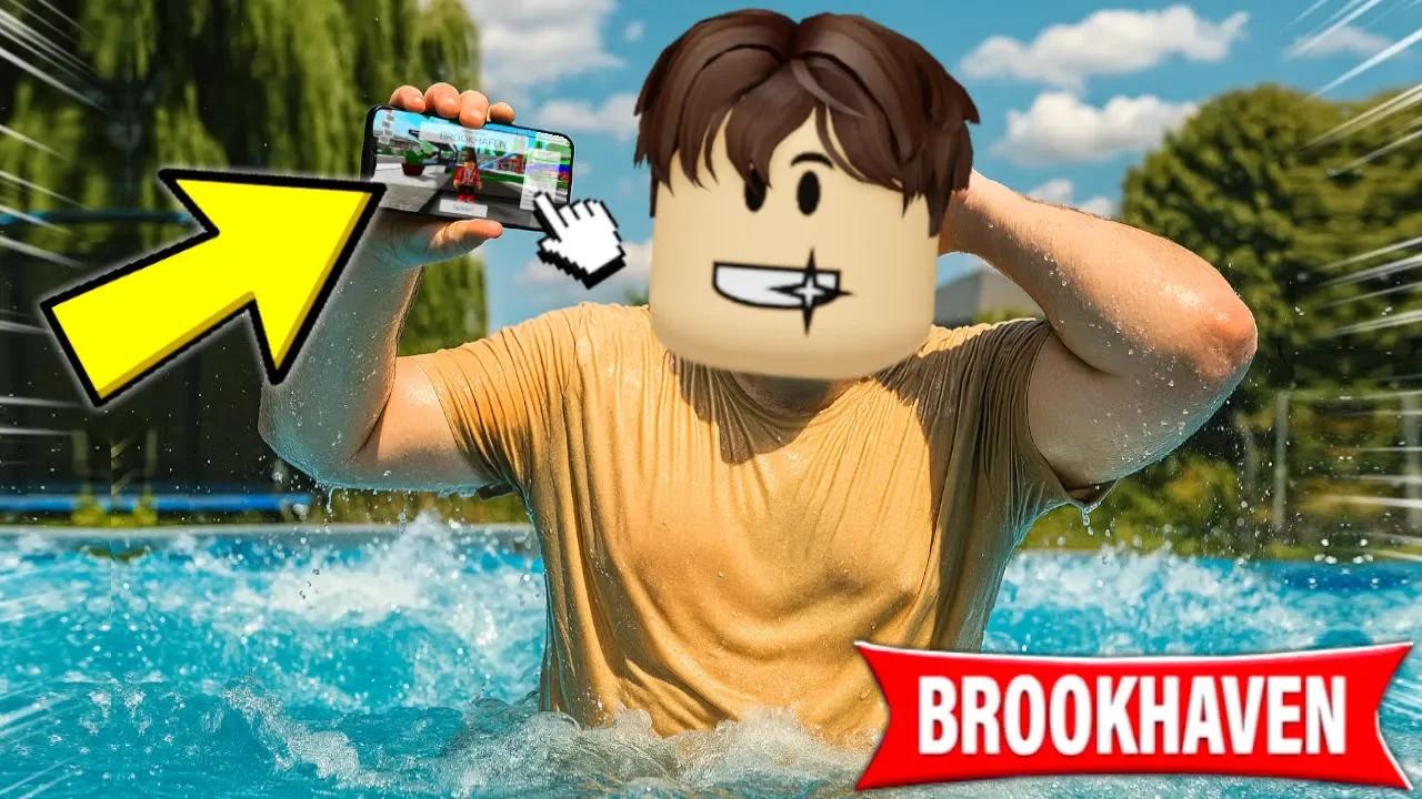 ICH habe BROOKHAVEN im POOL GESPIELT! 😳 (geht schief...)