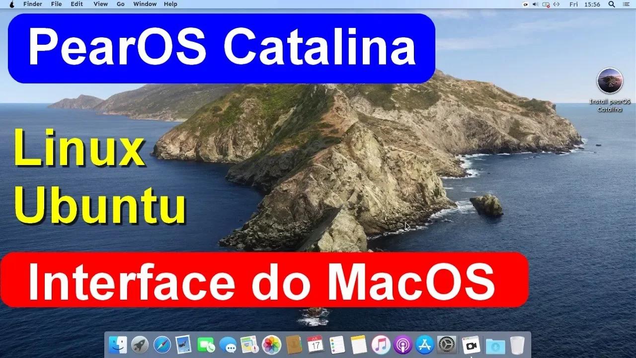 Pear OS Catalina Linux Ubuntu com interface do MacOS