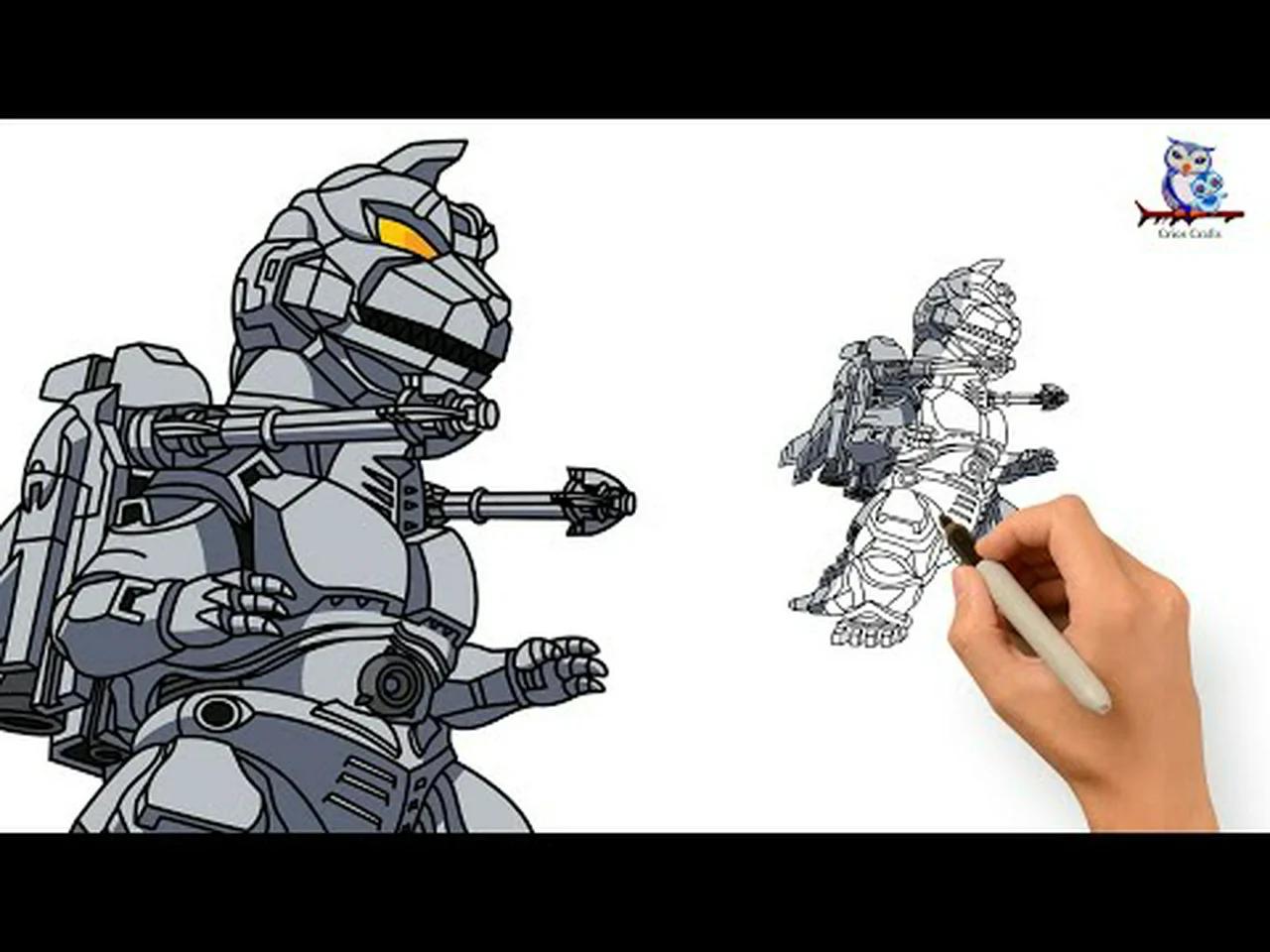 How to Draw Mechagodzilla - Art Tutorial