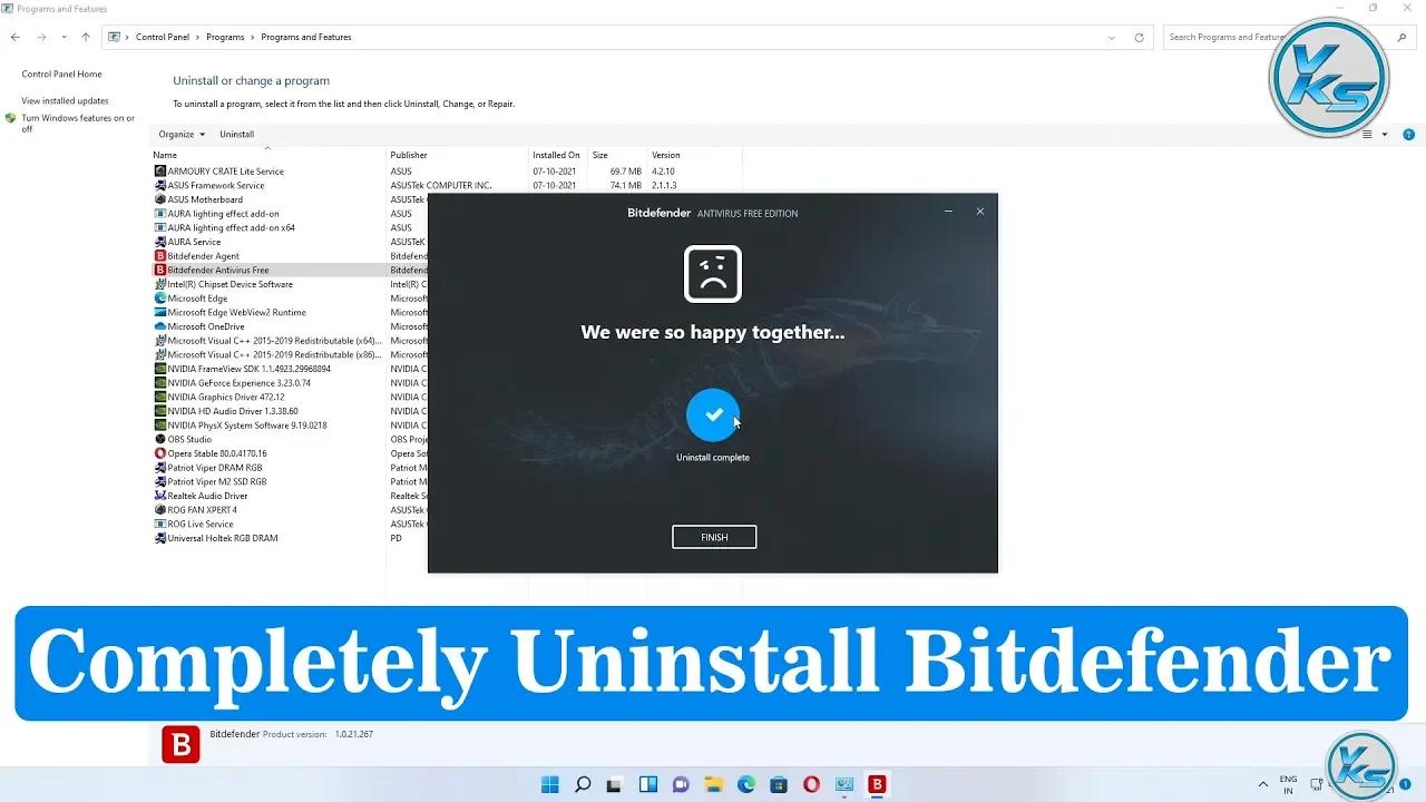 How To Completely Uninstall Bitdefender Free, Total Security And ...