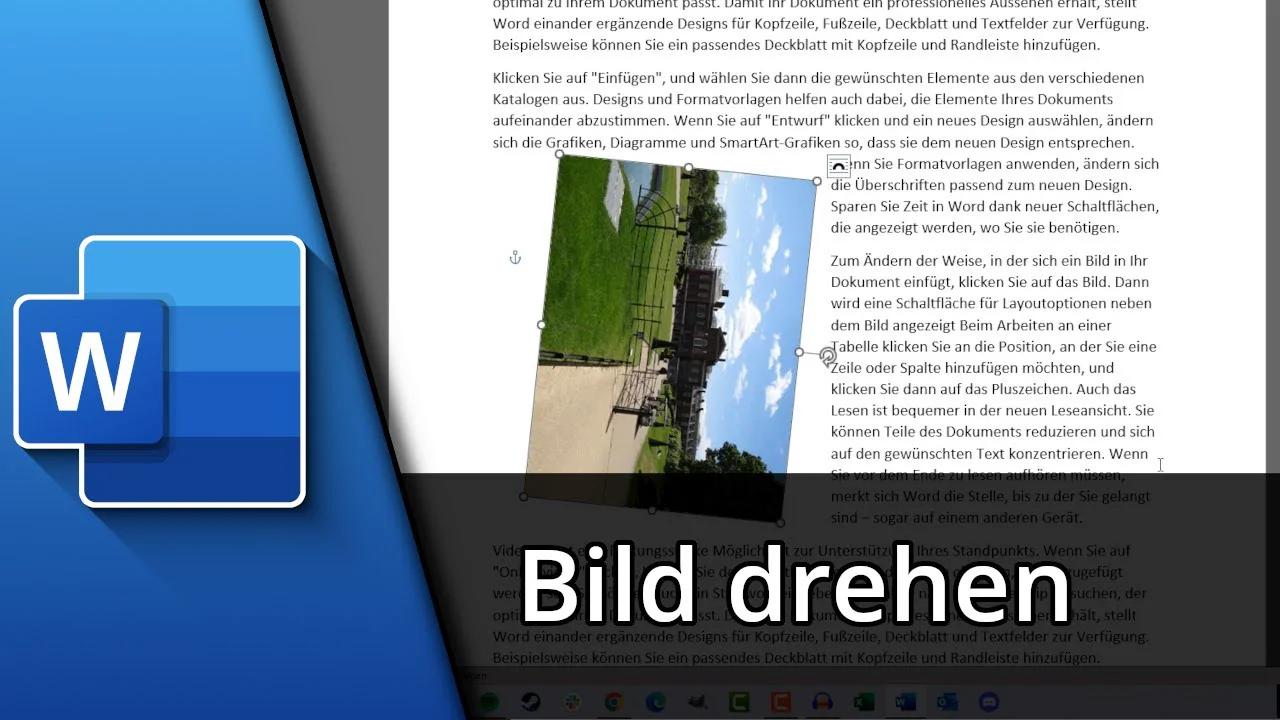Word Bild drehen | Frei drehen oder 90 Grad Tutorial