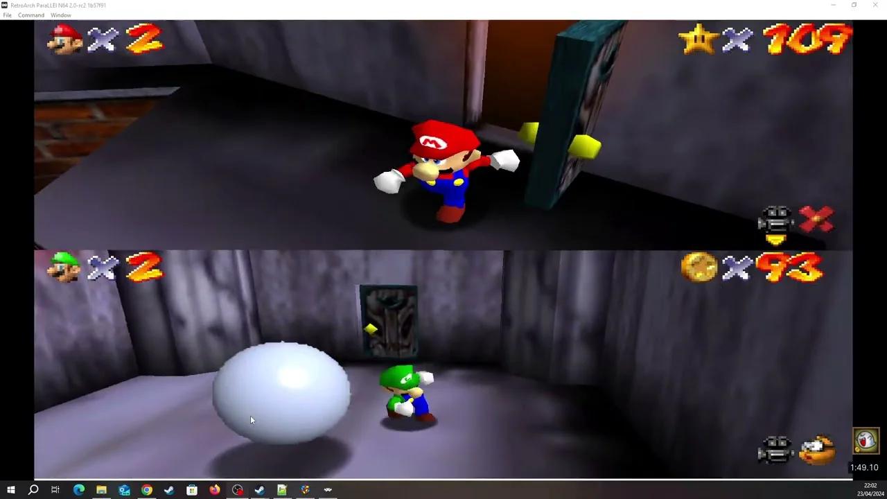 Super Mario 64 Multiplayer Splitscreen (1080p) [RA] - Coin-Rush in Big ...