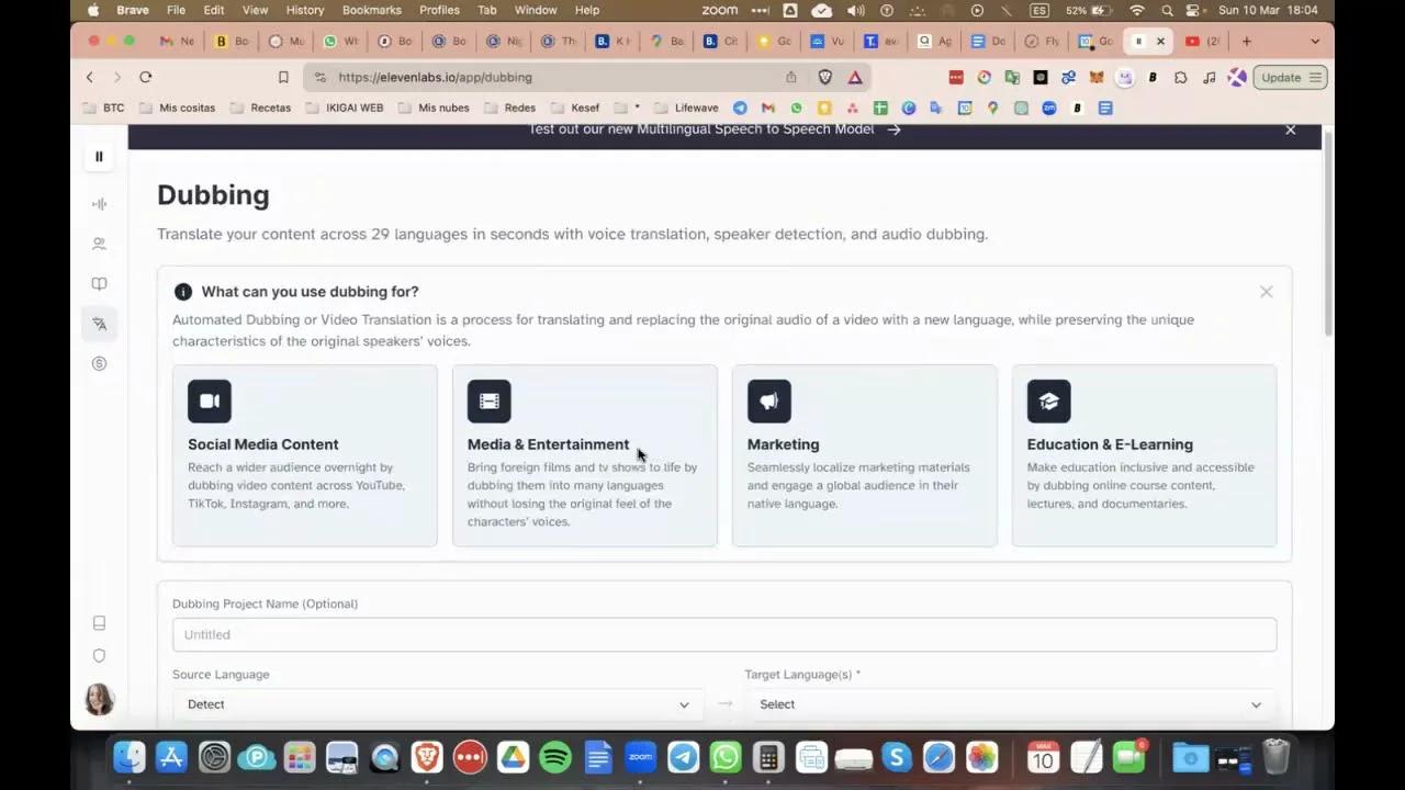 How to dubb easily with AI