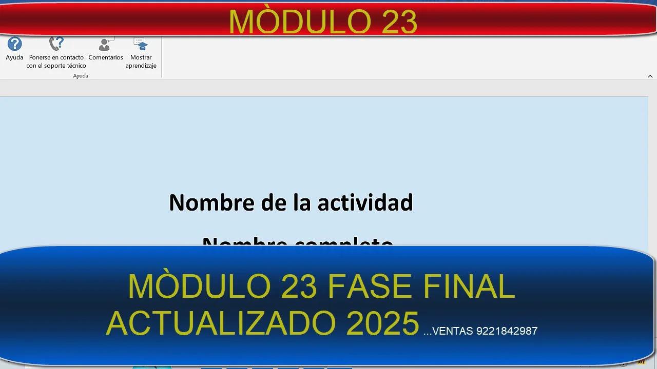 MÒDULO 23 FASE FINAL