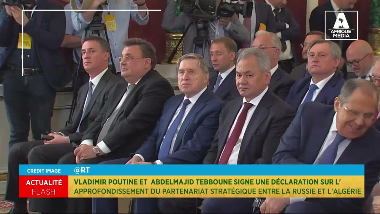Vladimir Poutine et Abdelmajid Tebboune signe une déclaration