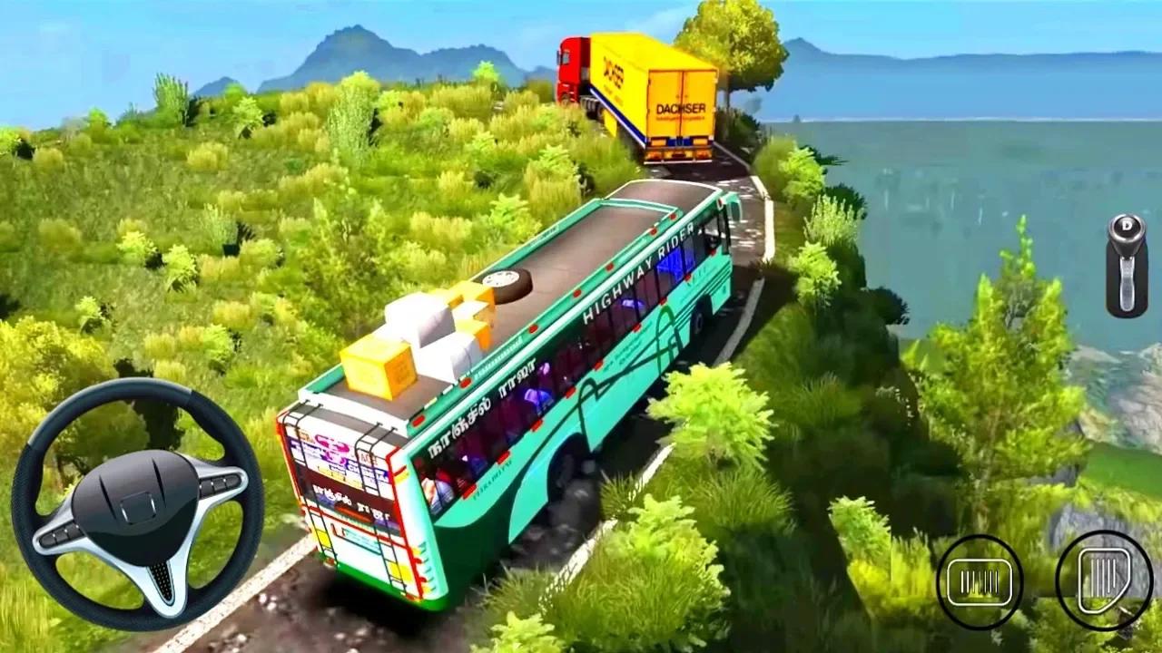 Real Indian Bus Driver On Hilly Roads - Offroad Indian Bus Simulator Game 3D Android Gameplay HD