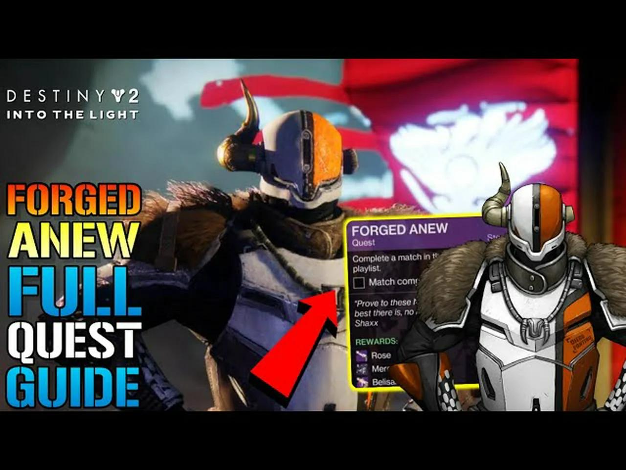 Destiny 2: "Forged Anew" NEW Crucible Quest! How To Complete It TODAY ...