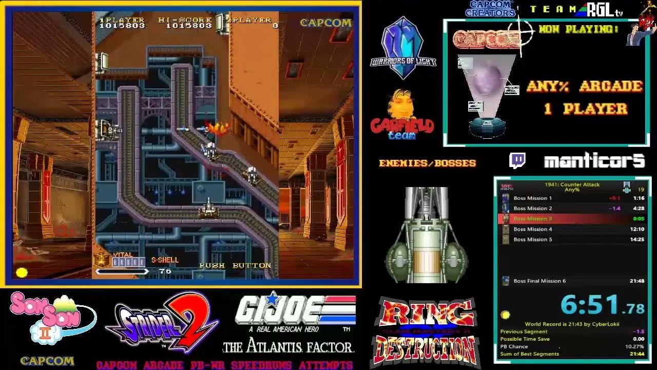 1941: Counter Attack, Capcom Arcade-1990. Any% Arcade 1 Player: 21:37