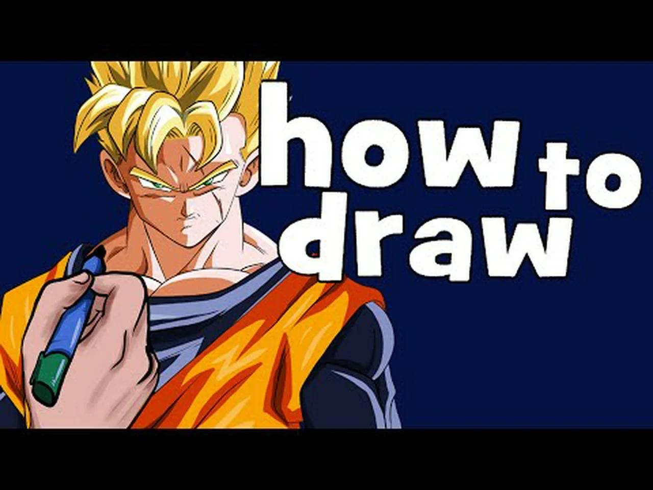 HOW TO DRAW GOHAN SSJ (DRAGON BALL) ANIME & MANGA Draftsman